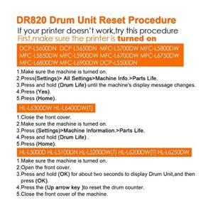 GALADA Compatible Drum Unit & Toner Cartridge Bundle Replacement for Brother DR820 DR-820 & TN850 TN-850 TN820 TN-820 TN-880 for HL-L5200DW HL-L6200DW HL-L6200DWT MFC-L5700DW MFC-L5800DW MFC-L5850DW M