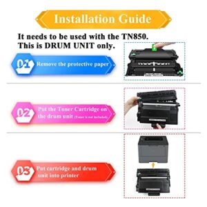 GALADA Compatible Drum Unit & Toner Cartridge Bundle Replacement for Brother DR820 DR-820 & TN850 TN-850 TN820 TN-820 TN-880 for HL-L5200DW HL-L6200DW HL-L6200DWT MFC-L5700DW MFC-L5800DW MFC-L5850DW M