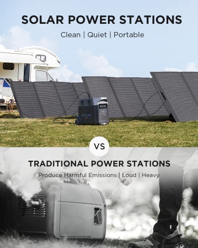 EF ECOFLOW DELTA Pro Solar Generator 3.6KWh/3600W with 3X400W Portable Solar Panel, Portable Power Station for Home Backup Outdoors Camping RV Emergency