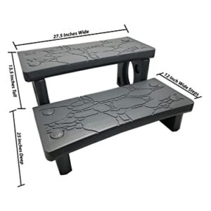 Aqua EZ Universal Spa & Hot Tub Outdoor Steps - Grey Cobblestone