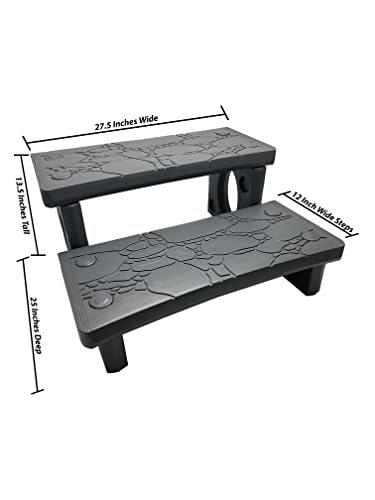 Aqua EZ Universal Spa & Hot Tub Outdoor Steps - Grey Cobblestone