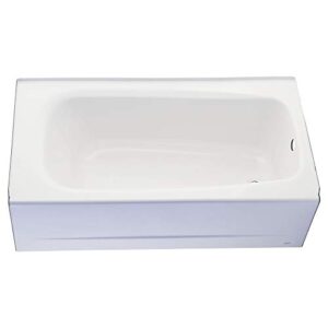 american standard 2461002.011 cambridge apron-front americast soaking bathtub right hand drain, 5 ft x 32 in, arctic