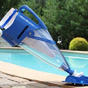 POOL BLASTER Centennial Cordless Pool Vacuum w/Pole Set - XL Debris Capacity & Advanced Filtration, Handheld Rechargeable Pool Cleaner for Sand, Silt & Leaves in Inground & Above Ground Pool