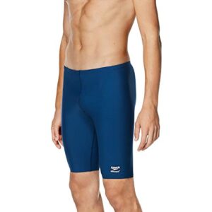 speedo mens swimsuit endurance+ solid usa adult athletic swim jammers, navy, 34 us