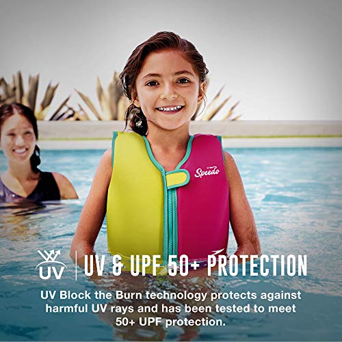 Speedo unisex-child Swim Flotation Classic Life Vest Begin to Swim UPF 50,Berry/Grape,Medium