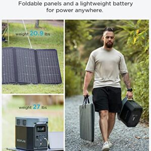 EF ECOFLOW Solar Generator DELTA2 with 220W Solar Panel, LFP(LiFePO4) Battery, Fast Charging, Portable Power Station for Home Backup Power, Camping & RVs