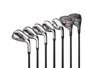 cobra golf 2022 air x iron combo set (men’s, right hand, cobra ultralite, reg flex, 4-pw),chrome-red