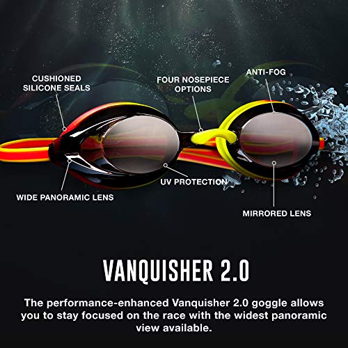 Speedo Unisex-Adult Swim Goggles Mirrored Vanquisher 2.0 - Manufacturer Discontinued