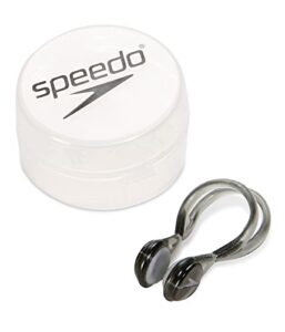 speedo unisex swim nose clip liquid comfort charcoal, one size