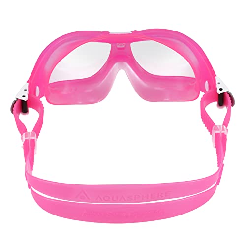 Aqua Sphere Seal Kid 2 Kids Swim Goggles - Ultimate Underwater Vision with Comfort, Anti Scratch Lens & Hypoallergenic | Unisex Children, Clear Lens, Pink/Pink Frame