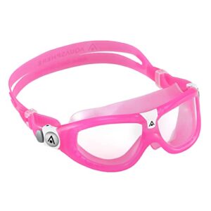 Aqua Sphere Seal Kid 2 Kids Swim Goggles - Ultimate Underwater Vision with Comfort, Anti Scratch Lens & Hypoallergenic | Unisex Children, Clear Lens, Pink/Pink Frame