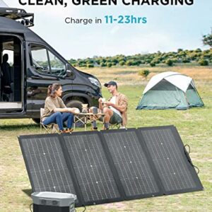 EF ECOFLOW Solar Generator DELTA Max (2000) 2016Wh with 220W Solar Panel, 6 X 2400W (5000W Surge) AC Outlets, Portable Power Station for Home Backup Outdoors Camping RV Emergency