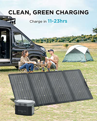 EF ECOFLOW Solar Generator DELTA Max (2000) 2016Wh with 220W Solar Panel, 6 X 2400W (5000W Surge) AC Outlets, Portable Power Station for Home Backup Outdoors Camping RV Emergency