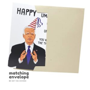 Sleazy Greetings Funny Joe Biden Birthday Card For Men Women Him Her | Joe Biden Gag Gift Forgets Speech Card