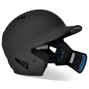 CHAMPRO HX Gamer Plus Baseball Batting Helmet for Youth and Adult Medium,Black