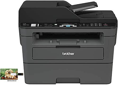 Brother Monochrome Laser Printer, Compact All-in One Printer, Multifunction Printer, Wireless Networking and Duplex Printing, 32GB Tela USB Card