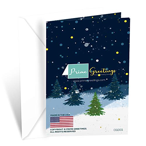 Christmas Card Sister and Brother In Law (Husband), Prime Greetings, Made in America, Eco-Friendly, Thick Card Stock with Premium Envelope 5in x 7.75in, Packaged in Protective Mailer