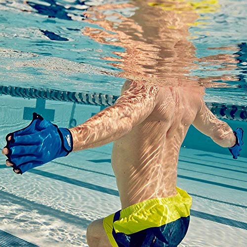 Speedo unisex adult Swim Training Fitness aquatic gloves, Royal, Medium US