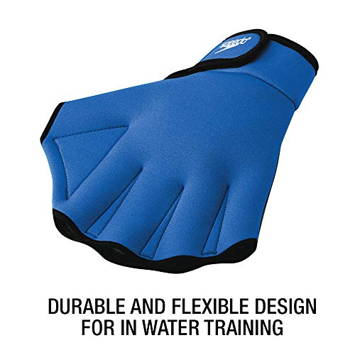 Speedo unisex adult Swim Training Fitness aquatic gloves, Royal, Medium US