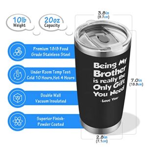 Brother Gifts from Sister Brother, "Being My Brother Is Really The Only Gift You Need" Birthday Brothers Gifts for Best Friend, Sister, Fathers Day, Big Brother Funny Gifts for Brothers From Siblings