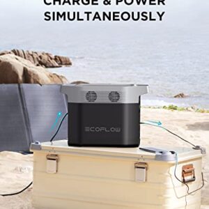 EF ECOFLOW Portable Power Station DELTA 1300, 1260Wh Solar Powered Generator with 6 x 1800W AC Outlets, Solar Generator(Solar Panel Optional) for Outdoor Camping