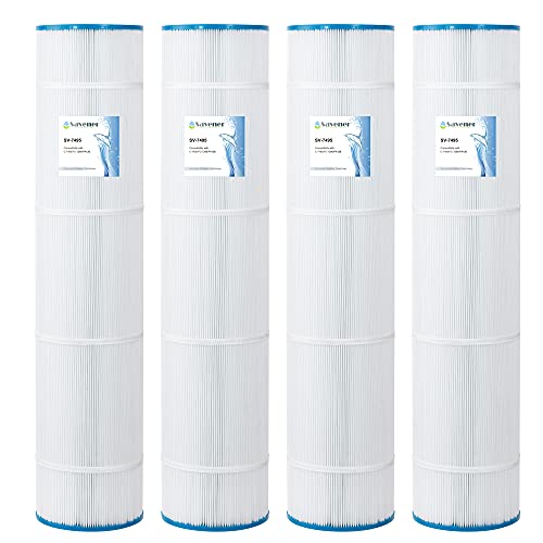 Savener SV-7495 Swimming Pool and Spa Replacement Filter Cartridge Replaces for Unicel-7495 125Sq.ft Filbur FC-1296 PA126 Hayward SwimClear C5020,5000, CX1260RE Darlly 71253 4 Pack