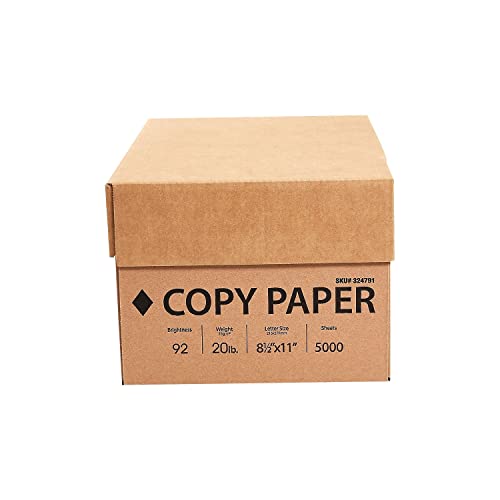 Staples 8.5 X 11 Copy Paper, 20 Lb, 92 Brightness, 5000/Carton (324791)