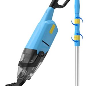 Efurden Handheld Pool Vacuum, Rechargeable Pool Cleaner with Running Time up to 60-Minutes Ideal for Above Ground Pools, Spas and Hot Tub for Sand and Debris, Blue