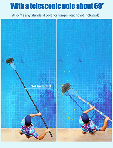 Efurden Handheld Pool Vacuum, Rechargeable Pool Cleaner with Running Time up to 60-Minutes Ideal for Above Ground Pools, Spas and Hot Tub for Sand and Debris, Blue