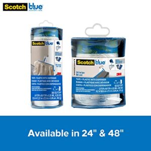 Scotch PTD2093EL-48-S Pre Plastic Painters Tape, 48" Width, Transparent