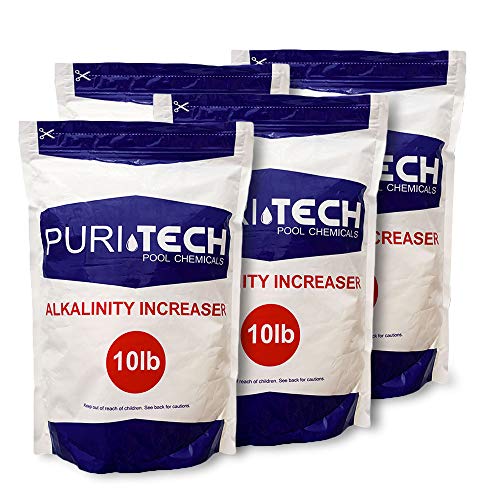 Puri Tech Swimming Pool Total Alkalinity Increaser Plus Up Sodium Bicarbonate 40lbs - 4 x 10lb Bag