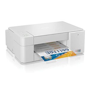 Brother MFC-J1215WB INKvestment Tank Wireless All-in-One Color Inkjet Printer for Home Office, White - Print Copy Scan - 16 ppm, 1200 x 600 dpi, Voice Control, 150 Sheets - CBMOUN USB Printer Cable