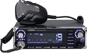 uniden beartracker 885 hybrid full-featured cb radio + digital trunktracking police/fire/ambulance/dot scanner w/ beartracker warning system alerts, 40-channel cb, 4-watts power, 7-color display.