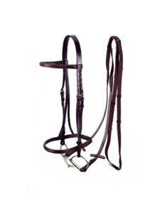 silver fox raised snaffle bridle w/ web reins