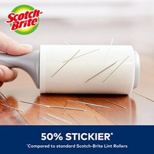 Scotch-Brite 50% Stickier Jumbo Surface Lint Roller, 4 Rollers, 80 Sheets Per Roller, 320 Sheets Total