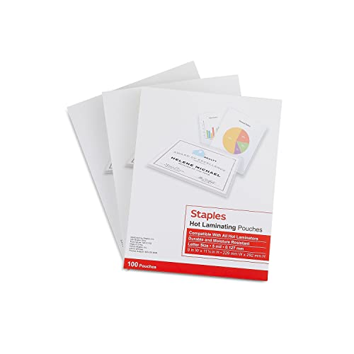 Staples 2425553 5 Mil Thermal Laminating Pouches Letter 300 Pack