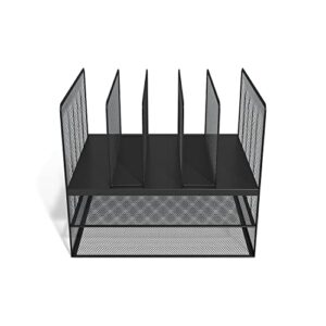 staples 7 compartment wire mesh file organizer, matte black, 2/case (tr57537ct)