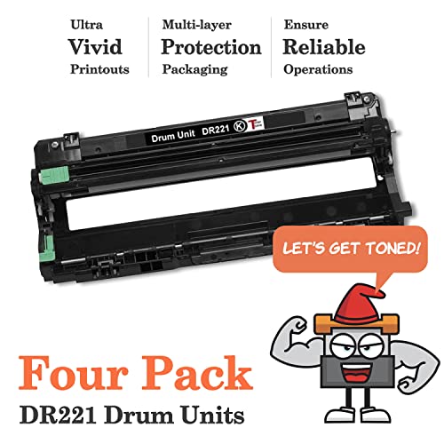 TONERNEEDS DR223 Drum Unit Replacement - Drum Replacement for Brother DR 223 - High Yield Use - HL-L3210CW HL-L3230CDW HL-L3290CDW HL-L3270CDW MFC-L3770CDW MFC-L3710CW MFC-L3750CDW (4 Pack)