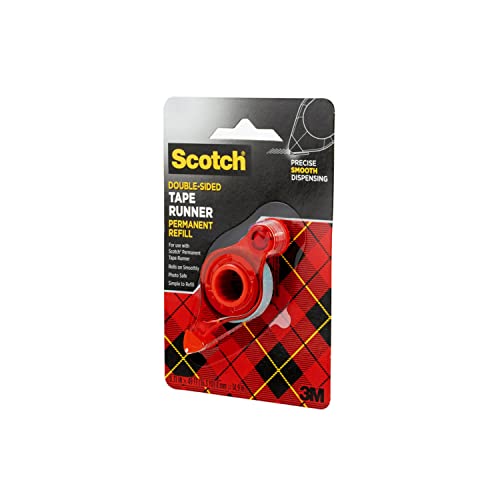 Scotch Double Sided Adhesive Tape Runner Permanent Refill, Photo Safe, 0.31 x 49 Feet (6055-R)