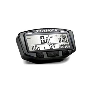 trail tech 712-119 black striker speedometer digital gauge kit with volt meter