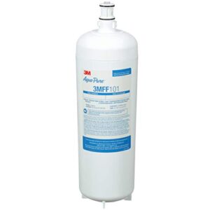 3m aqua-pure under sink full flow drinking replacement water filter 3mff101, for aqua-pure system 3mff100,sanitary quick change, reduces particulates, chlorine taste and odor, cysts, lead, select vocs, model:70020249663, white