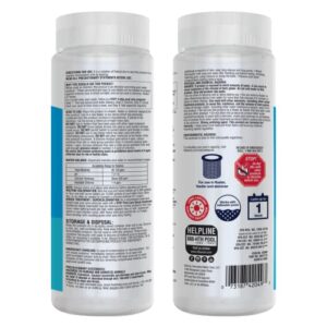 HTH Pool Care 1" Chlorine Tabs, Swimming Pool Chlorinating Sanitizer, Kills Algae and Bacteria, 1.5 lbs.