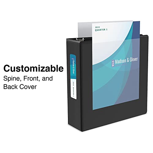 Staples 2661500 Standard 1.5-Inch 3-Ring View Binders Black 12/Carton (26437Ct)