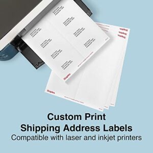 Staples 489565 Laser/Inkjet Shipping Labels 2-Inch X 4-Inch White 10 Labels/Sheet