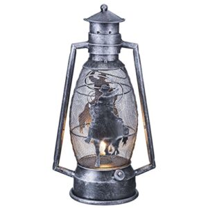 j.t. industries western cutout lantern silver cowboy