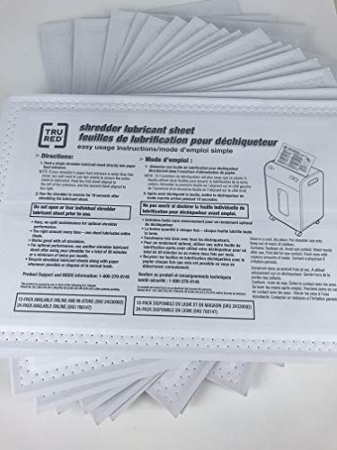 STAPLES Shredder Lubricant Lubricating Sheets 24/pk (2 x 24/pk)