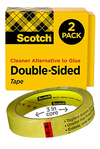 Scotch Double Sided Tape, 3/4 in x 1296 in, 2 Rolls (665-2P34-36)