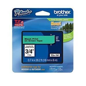 brother international, black on green 3/4″ (catalog category: printers- inkjet/dot matrix / label printer access.)