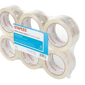 Staples 815042 Ultra Heavy Duty Shipping Tape 1.88-Inch X 54.6 Yds Clear 6/Rolls