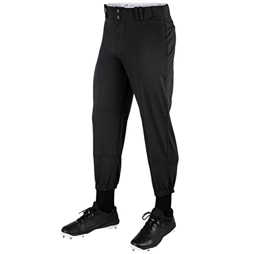 CHAMPRO boys Triple Crown Classic Baseball Pant, Black, Medium US